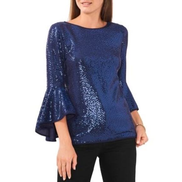 Vince Camuto | Tops | Nwt Vince Camuto Sparkle Sequin Metallic Knit ...